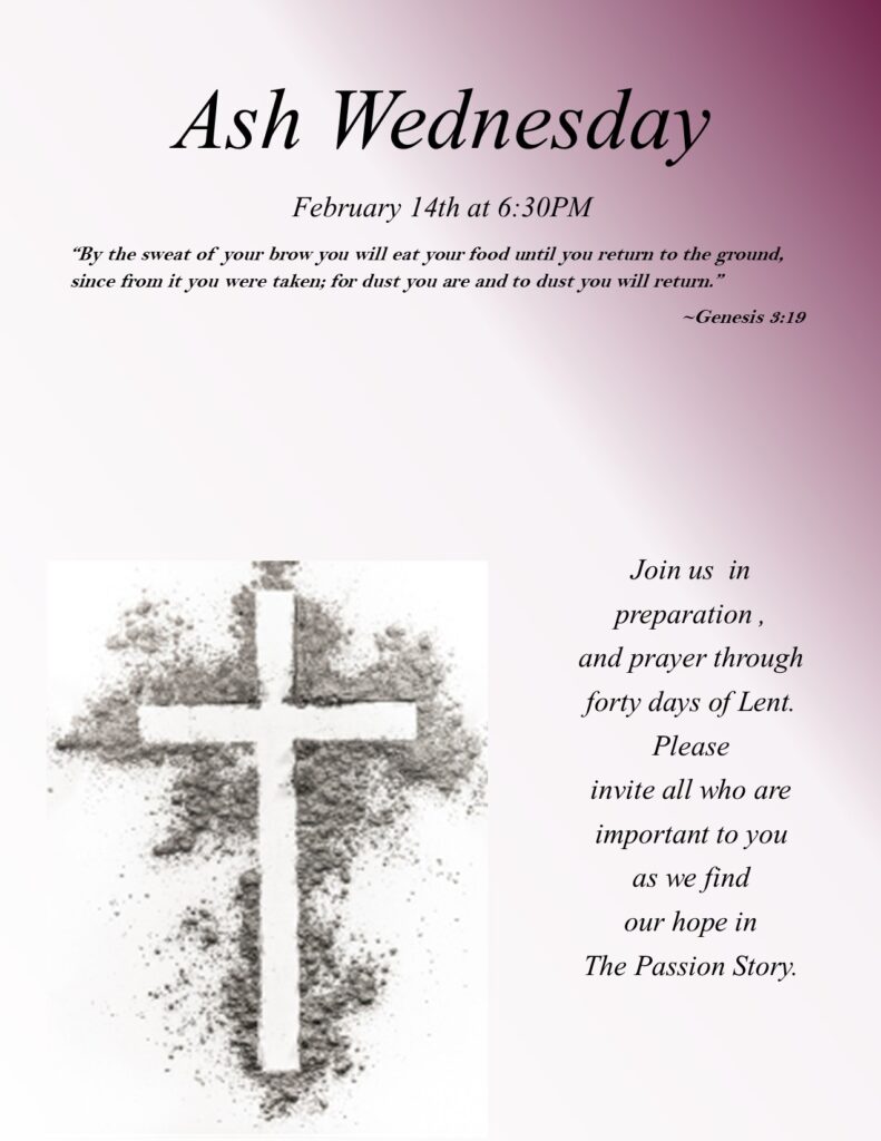 Ash Wednesday | Manchester Methodist Church